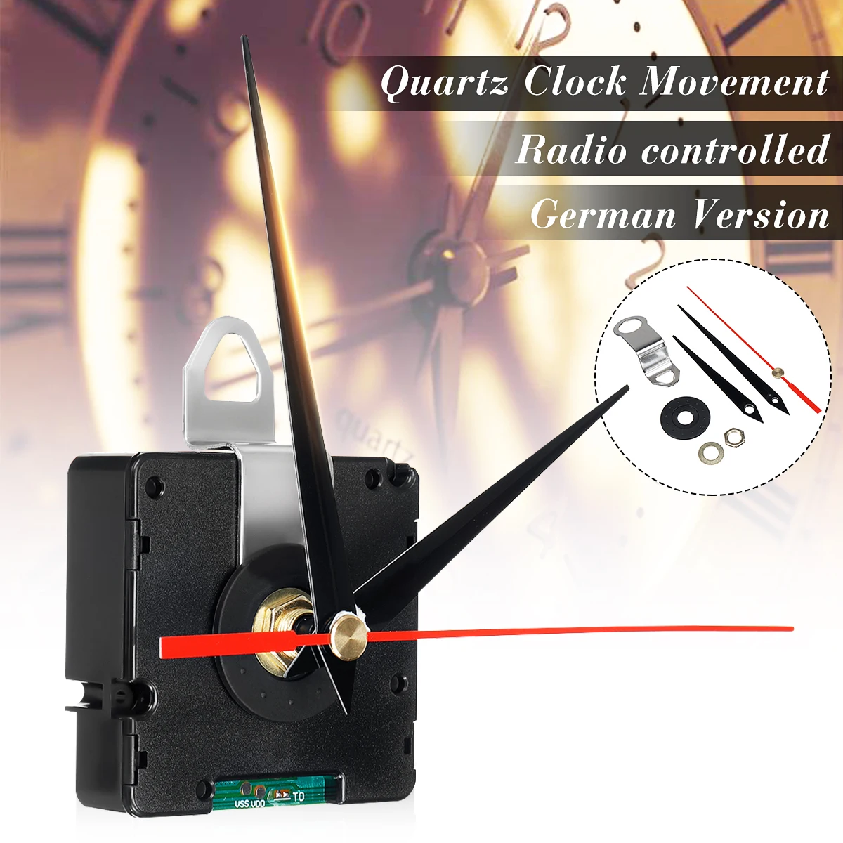 Atomic-Radio-Controlled-Silent-Clock-Movement-DIY-Kit-Germany-DCF ...