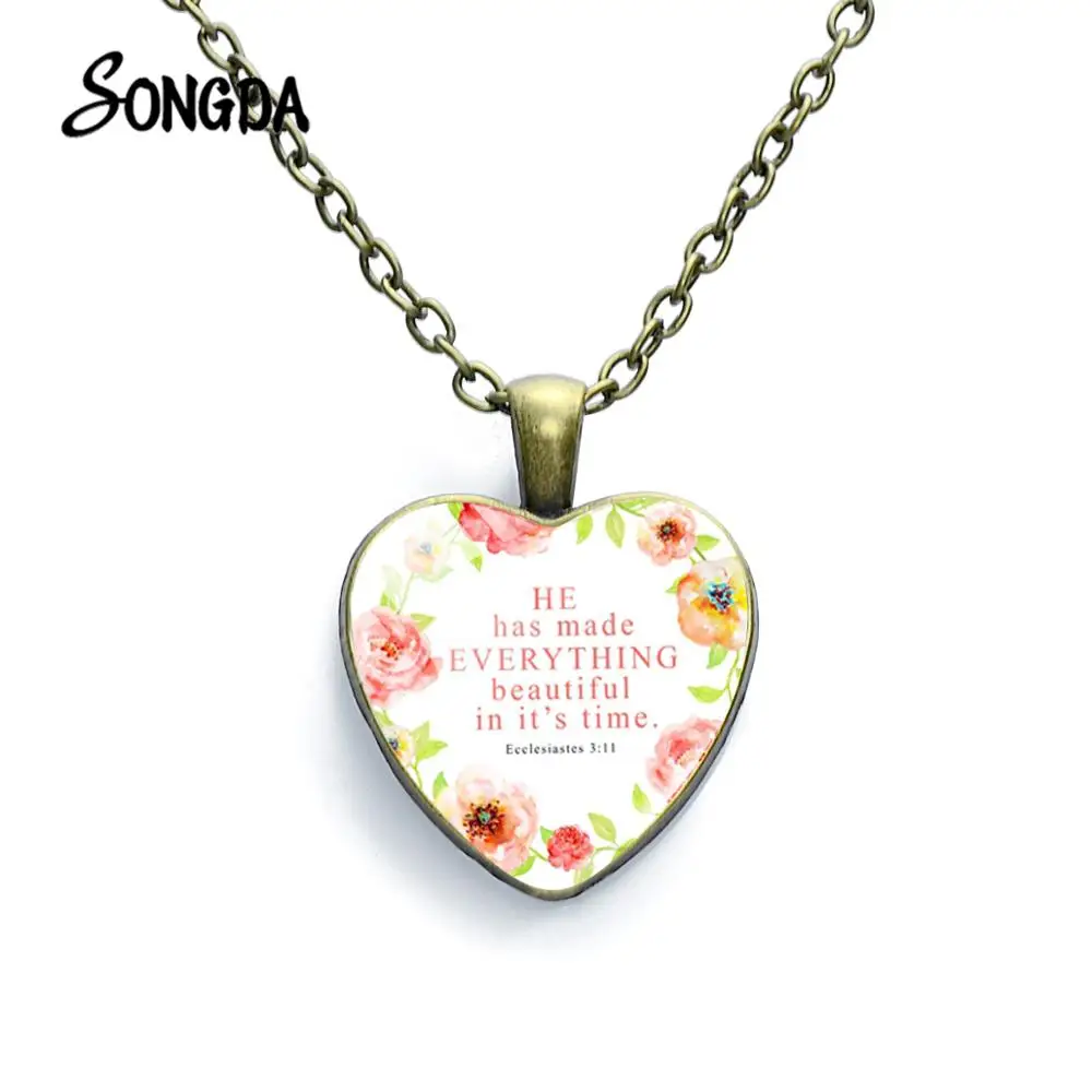 Ha hecho todo hermoso en su tiempo, collar de versículos de la Biblia ...