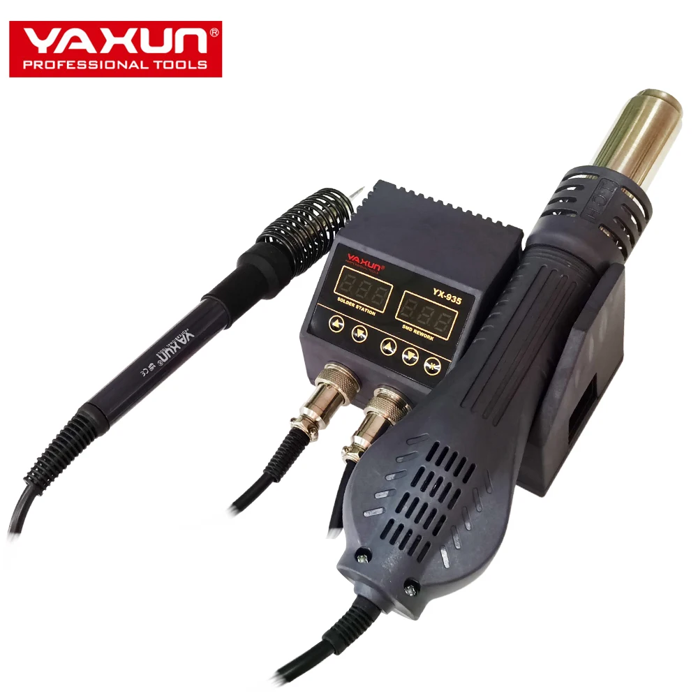 YAXUN-Mini-Hot-Air-Gun-Soldering-Station-air-temperature-Adjustable-automatic-Feature-light ...