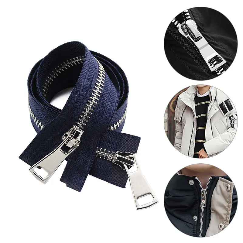 5-70-90cm-Double-headed-Metal-Zipper-Long-Down-Jacket-Coat-zipper-DIY ...