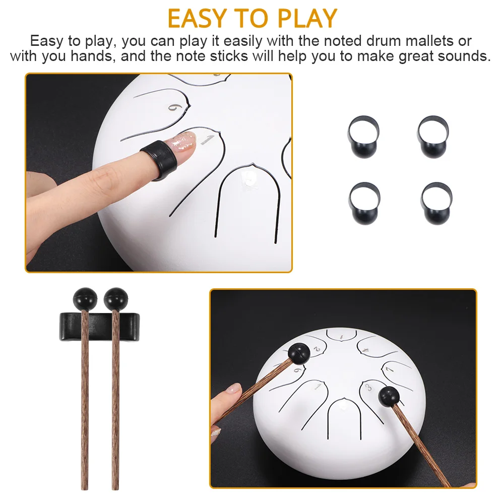 6 Inch Steel Tongue Drum 8 Tune Hand Pan Drum Tank Hang Drum With ...