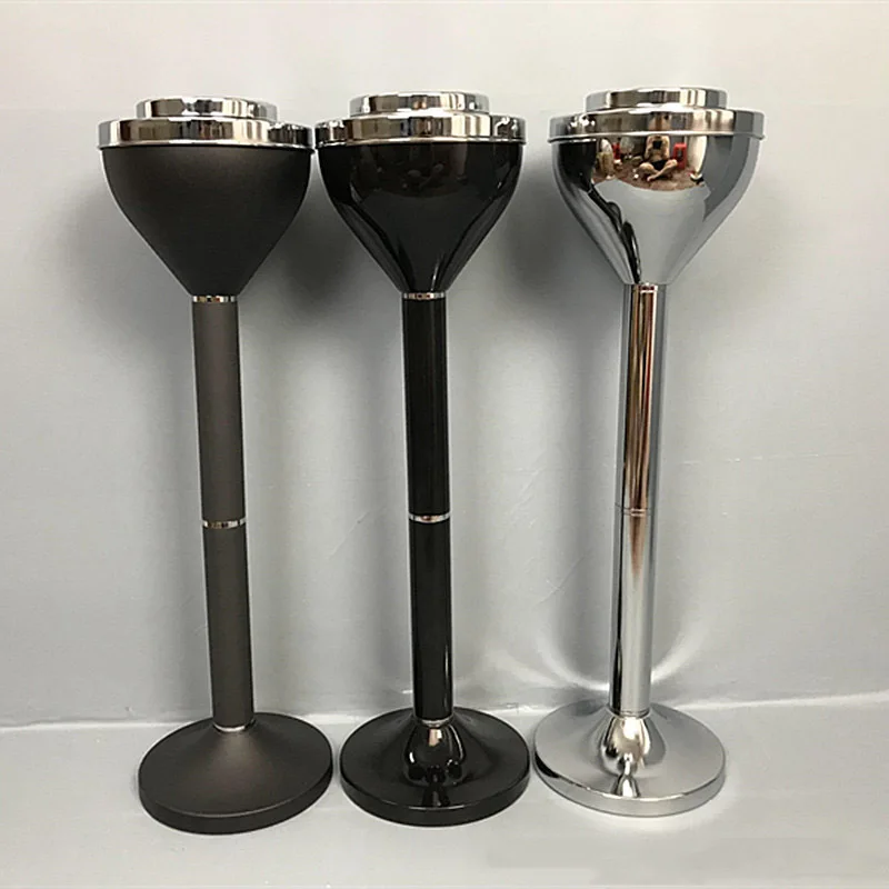 Adjustable-Outdoor-Standing-Ashtray-Contemporary-Windproof-Push-Down ...
