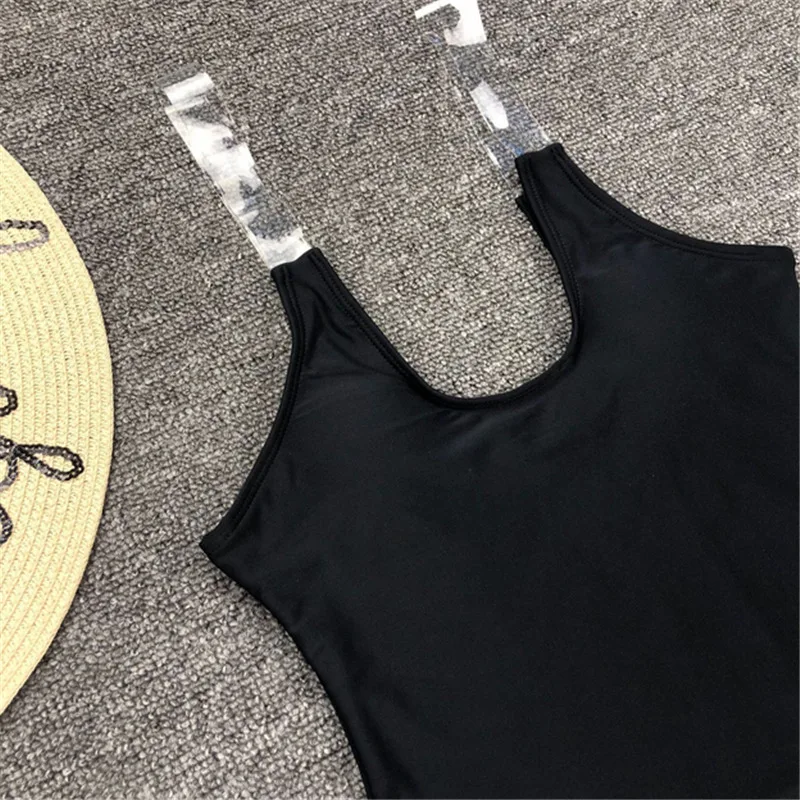 Women Sexy One Piece Swimsuit Bikini Monokini Transparent Strip Low ...