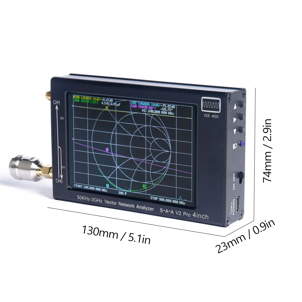 NanoVNA SAA-2N Vector Network Analyzer 50KHz-3GHz HF VHF, 55% OFF