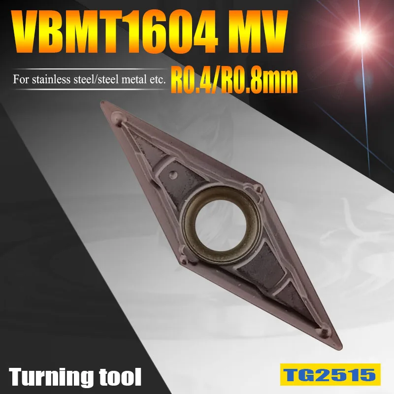 10pcs VBMT160404 MV Lathe Turning Tools Hard Alloy Carbide Inserts VBMT160408 MV for 201/202/303 ...