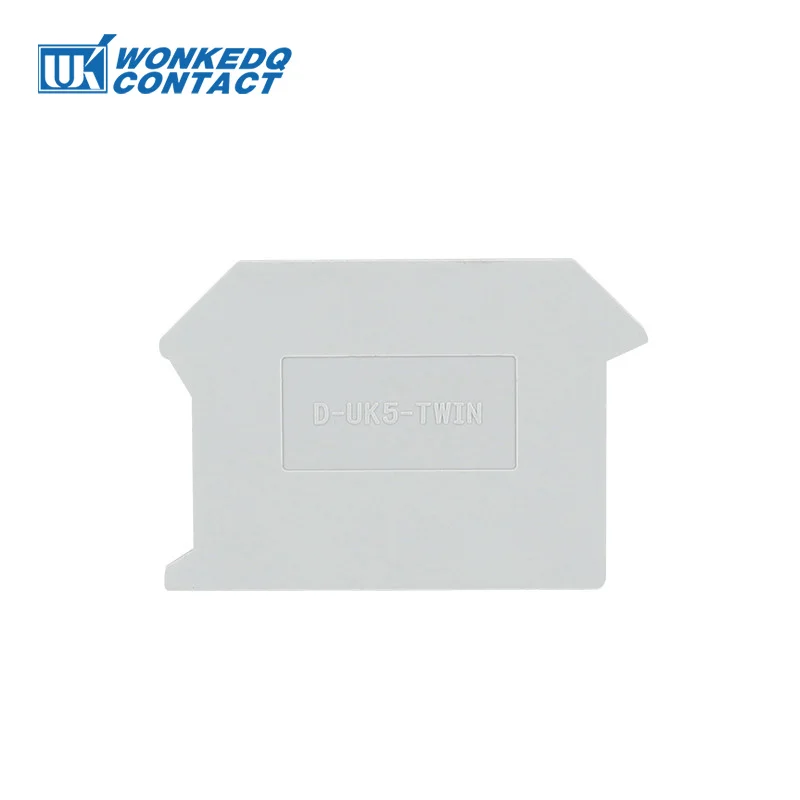 1Pc D-UK5-TW End Cover For UK 5-Twin Cable Connector Din Rail Modular ...