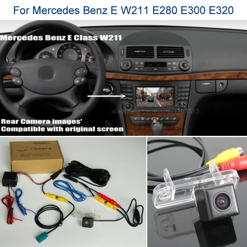 Cámara de marcha atrás de respaldo para Mercedes Benz E W211 E280 E300 E320, juegos de cámaras ...