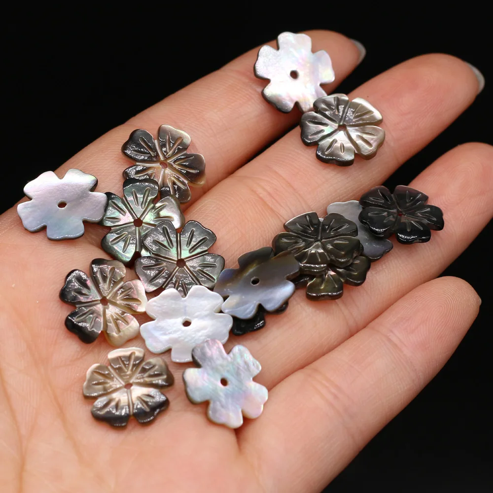 Hot Natural Freshwater Black Shell Petal shaped Shell Pendant ...