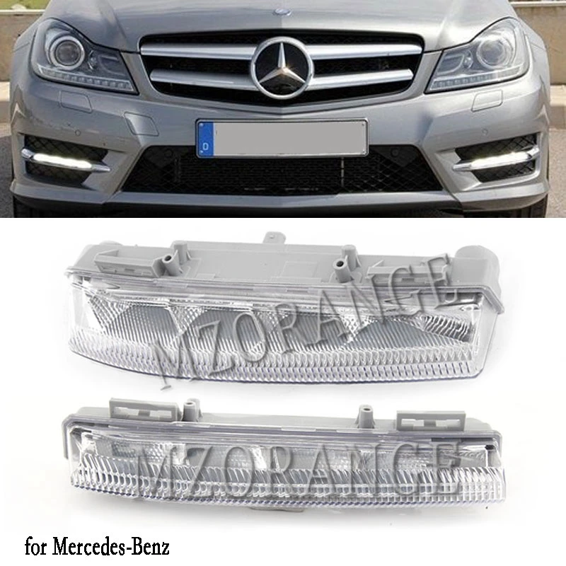 Led Drl Headlight For Mercedes-benz C-class W204 S204 2007-2014 E-class ...