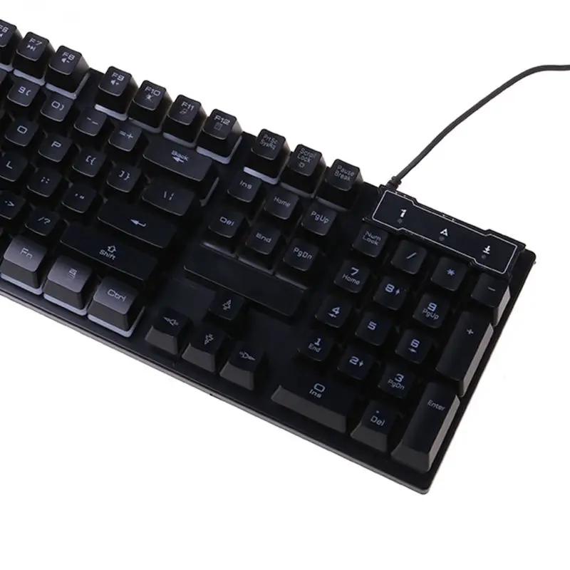 USB Wired Gaming Keyboard - Responsive Keys, Full-size Layout, Customizable RGB Lighting - Bang ...