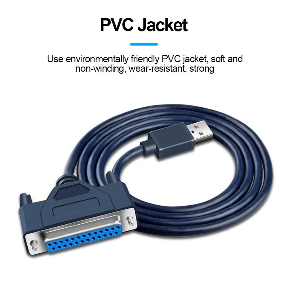 1.2m USB To DB25 Female Port Printer Cable Converter LPT Cable 25 Pin ...