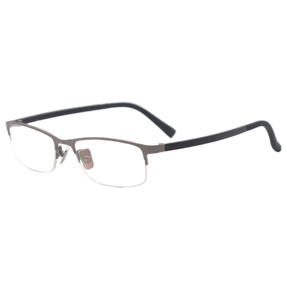 Men Eyeglasses Frames Half Rim | Progressive Glasses Half Frame - Metal ...