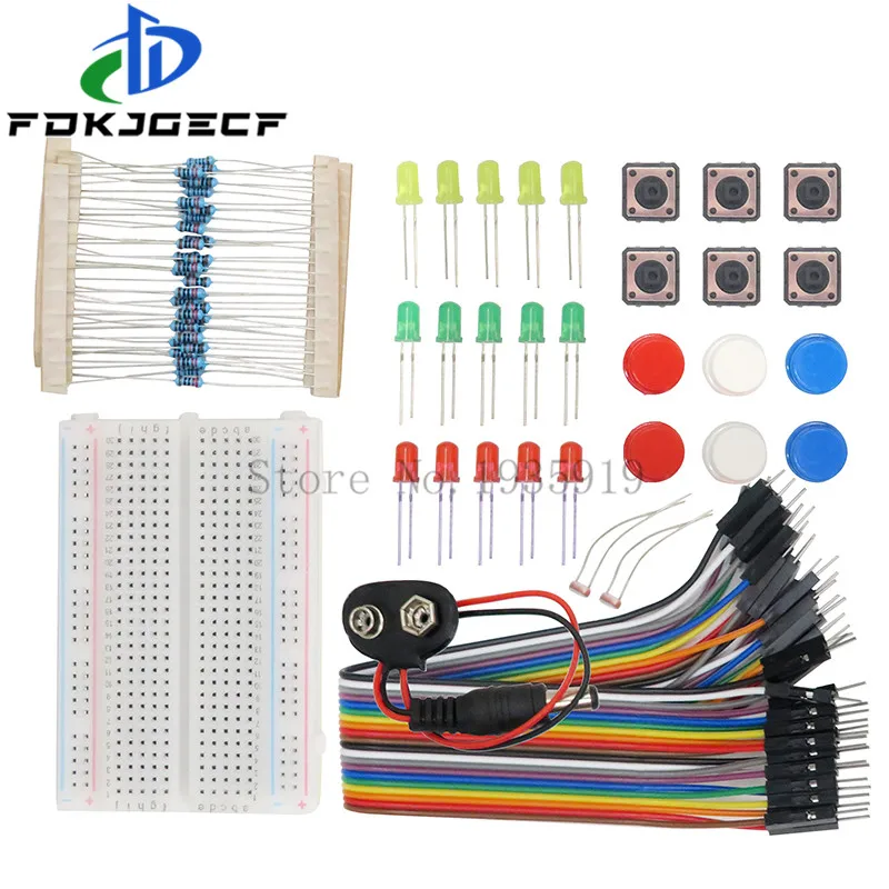Starter-Kit-For-UNO-R3-Mini-Breadboard-LED-Jumper-Wire-Button-for ...