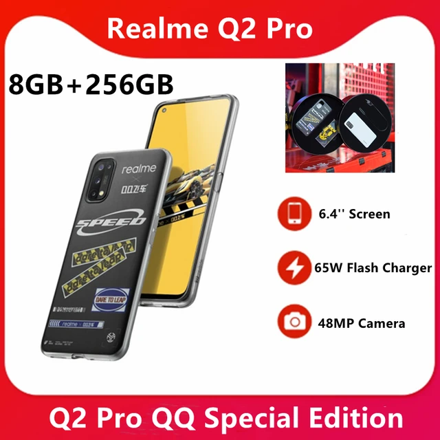Original Realme Q2 Pro 8GB 256GB Special Edition 5G SmartPhone 65W Flash Charger 48MP Camera 6.4 ...