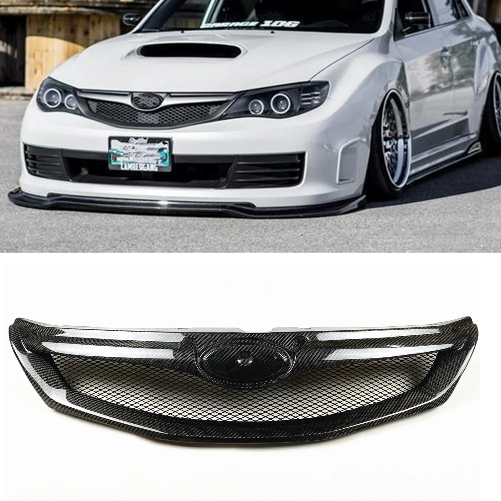 Racing Grills For Subaru Impreza Wrx Sti 2008-2011 Front Grille Real ...