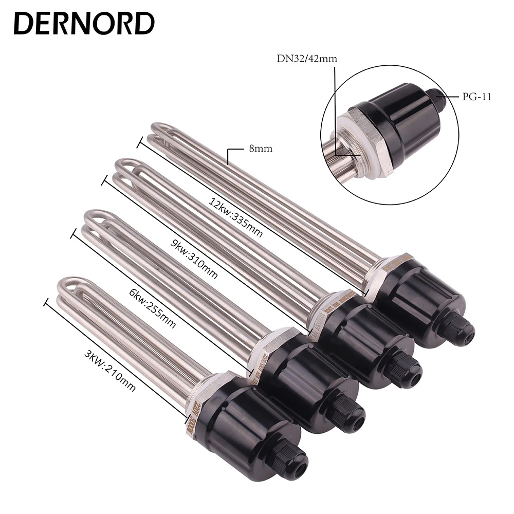 Dernord Water Heater Dn32 Thread 42mm Immersion Heating Element Pipe ...