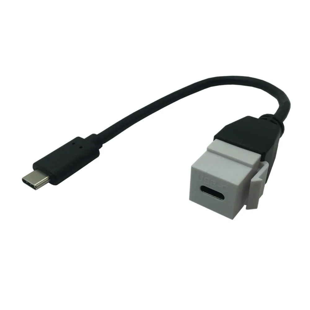 Wall Plate Outlet USB 3 1 Type C Keystone Male To Female Jack Coupler Inserts Socket Cable Port wall-plate-outlet-usb-3-1-type-c-keystone-male-to-female-jack-coupler-inserts-socket-cable-port