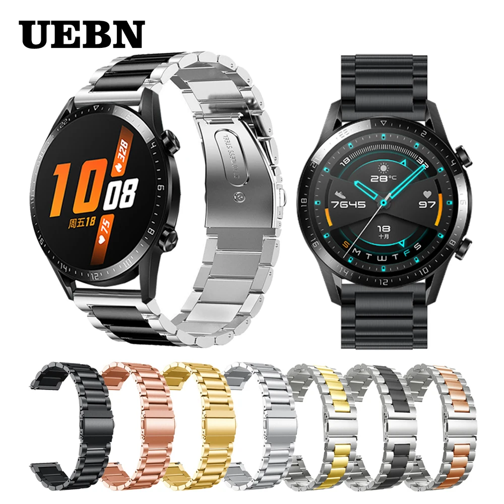 UEBN 20 мм 22 мм сменный ремешок из нержавеющей стали для HUAWEI WATCH ...