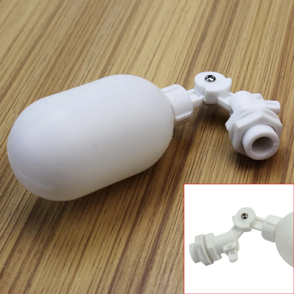 White Plastic Adjustable Mini Float Ball Valve for Fish Tank Aquarium ...
