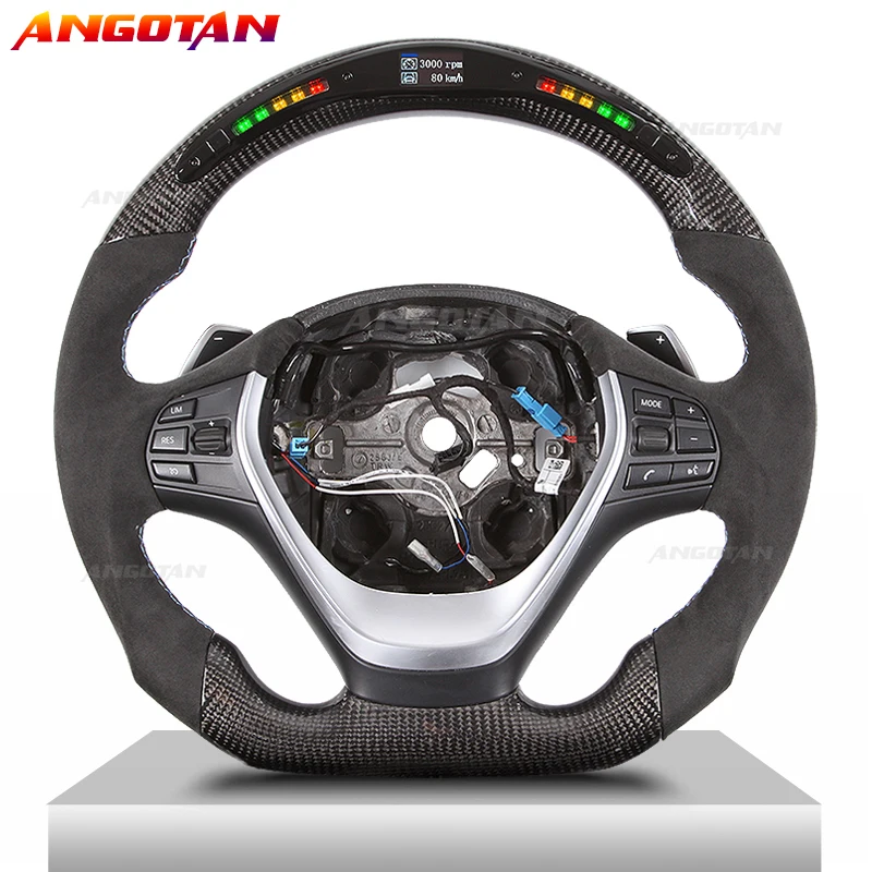 100-Real-Carbon-Fiber-LED-Display-Steering-Wheel-for-F20-F30-F32-3 ...