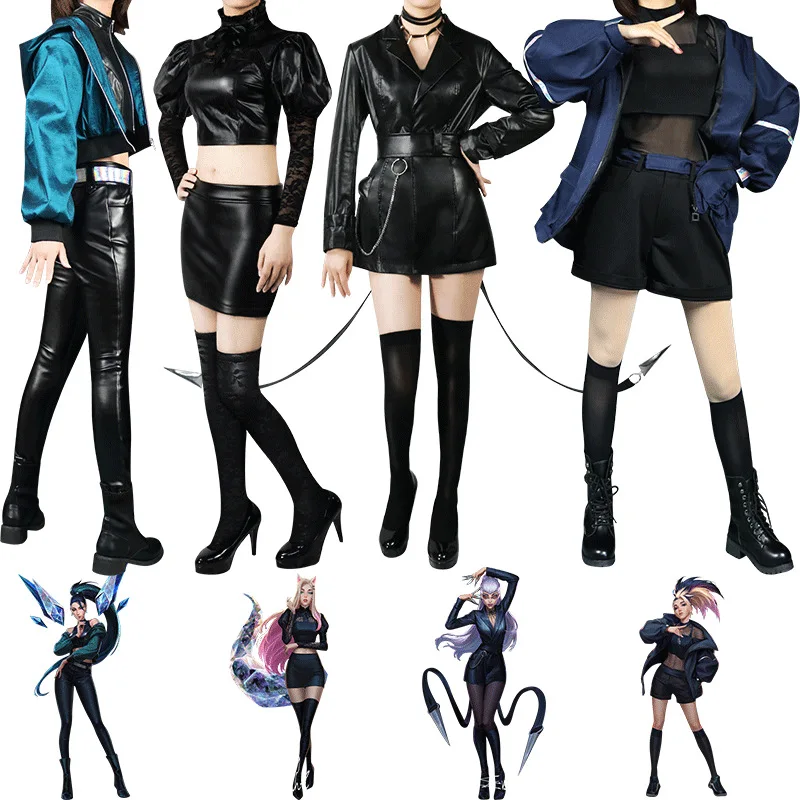 LOL KDA ALL OUT Kaisa Akali Evelynn Ahri Cosplay Costumes Seraphine ...