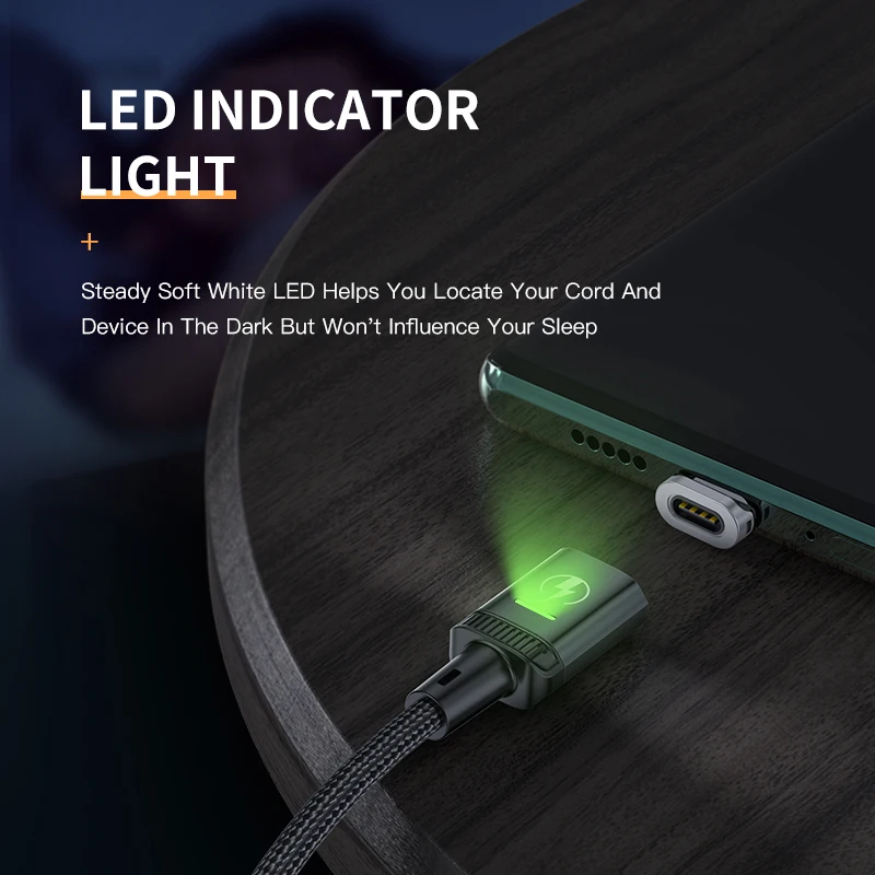KUULAA-Cable USB magnético LED 3A de carga rápida tipo C, cargador ... KUULAA-Cable USB magnético LED 3A de carga rápida tipo C, cargador ...