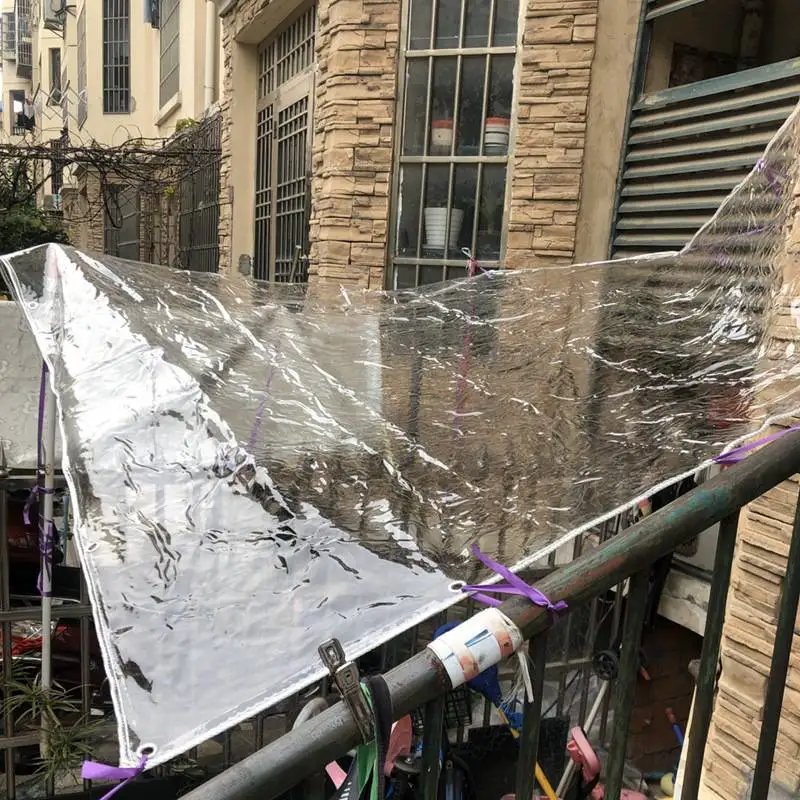 0.8x1m Bâche En Pvc Transparente Pour Balcon, Tissu Imperméable, Toldos ...