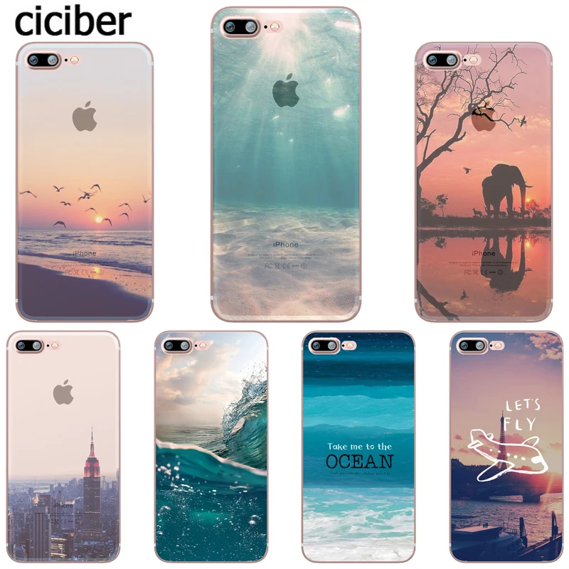 Ciciber capas de telefone com estampa de praia e oceano, capinha para ...