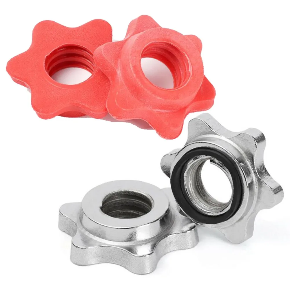 1 Pair Safety Locks 25mm Nut Weight Check Nuts Barbell Bar Clips ...