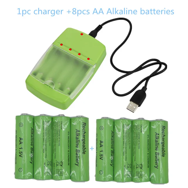 High Energy Efficiency LR6 AA Rechargeable Alkaline Battery, 57% OFF