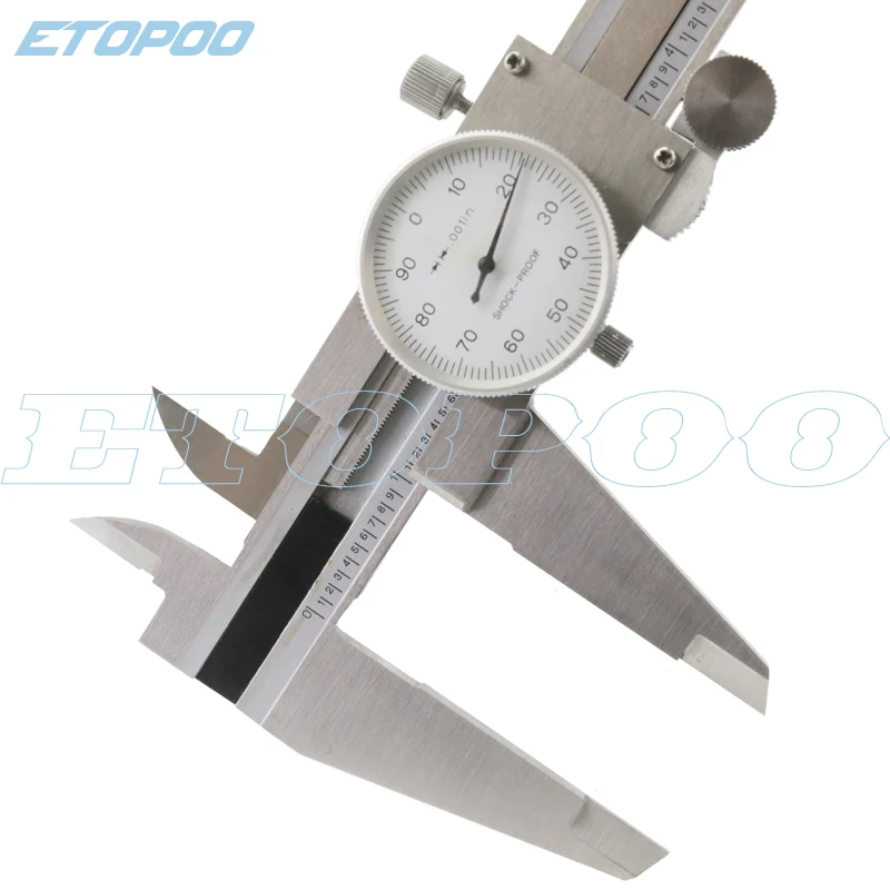 0-300mm 12inch Dial Calipers 0.01mm High Precision Stainless Steel ...