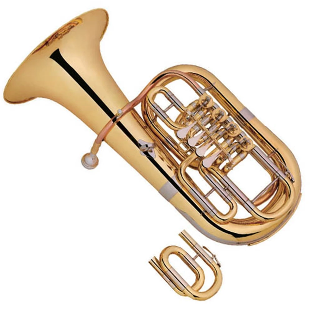 Gold Lacquer Rotary Euphonium ( 4 VALVE Tone C/Bb)|Euphonium| - AliExpress