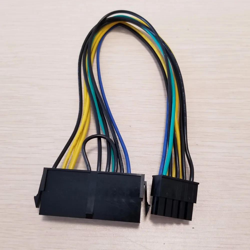 24PCS/LOT PSU ATX 24Pin to 10Pin Female to Male Adapter Convert Power ...