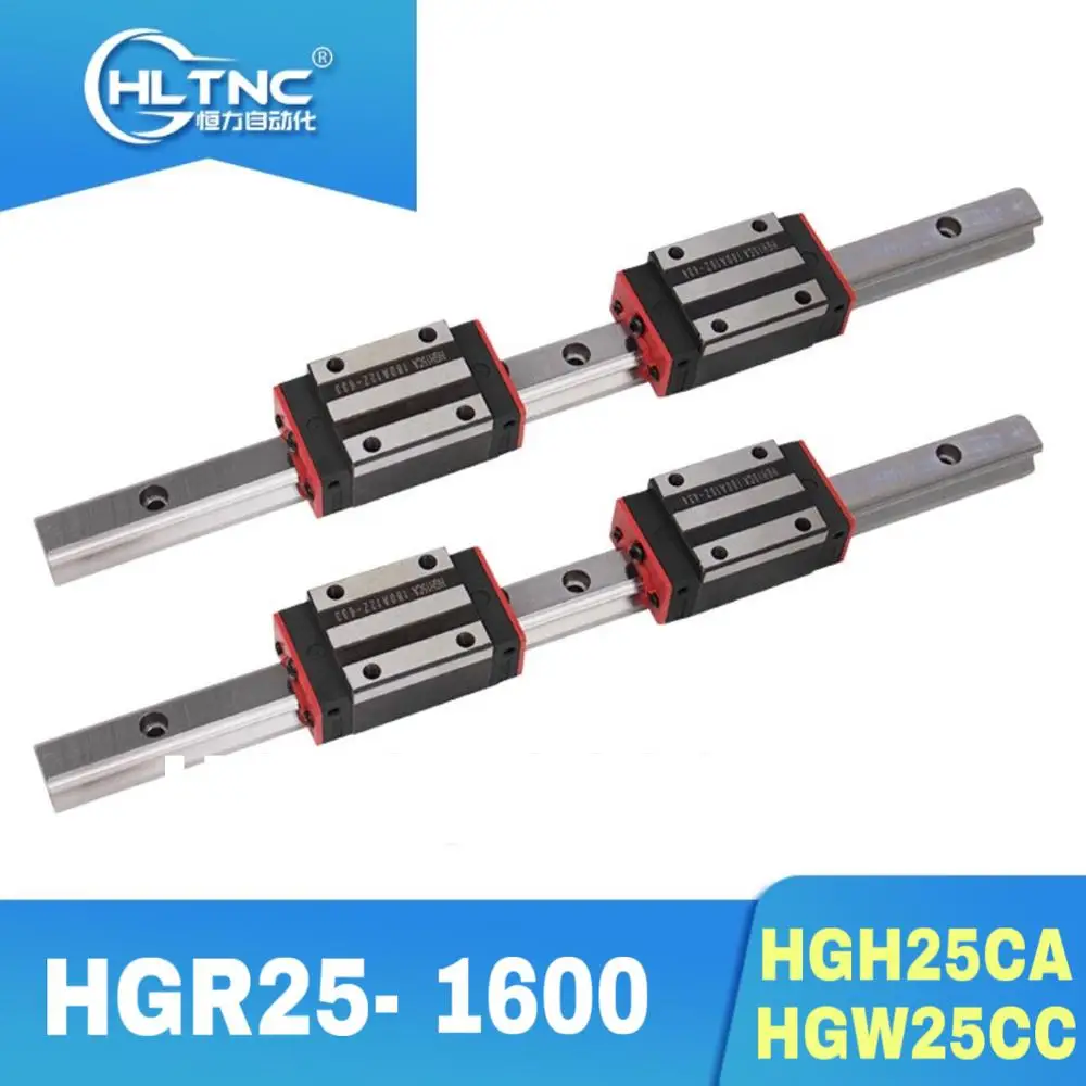25MM-LINEAR-rails-HGR25-1600mm-2-pcs-4-pcs-Square-type-carriage-bearing ...