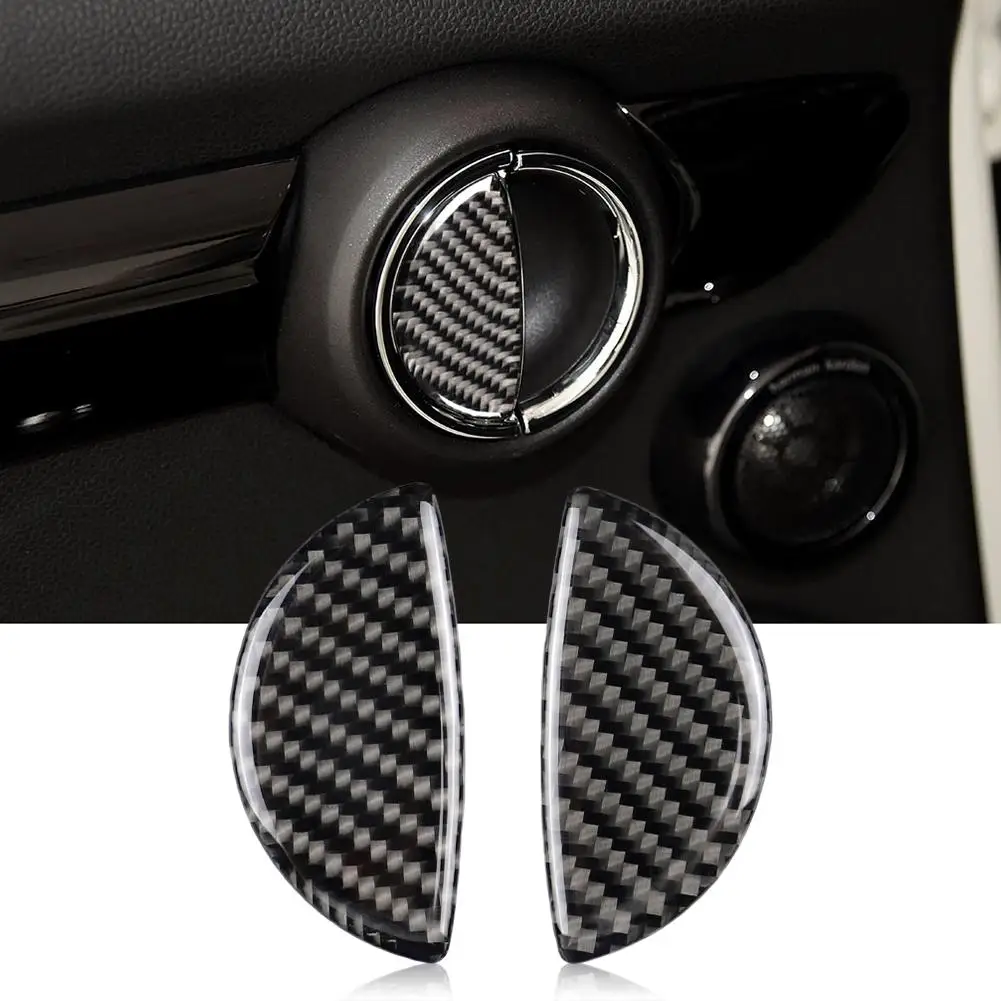 2x/set Carbon Fiber Car Interior Door Handle Stickers Decal Decor For ...