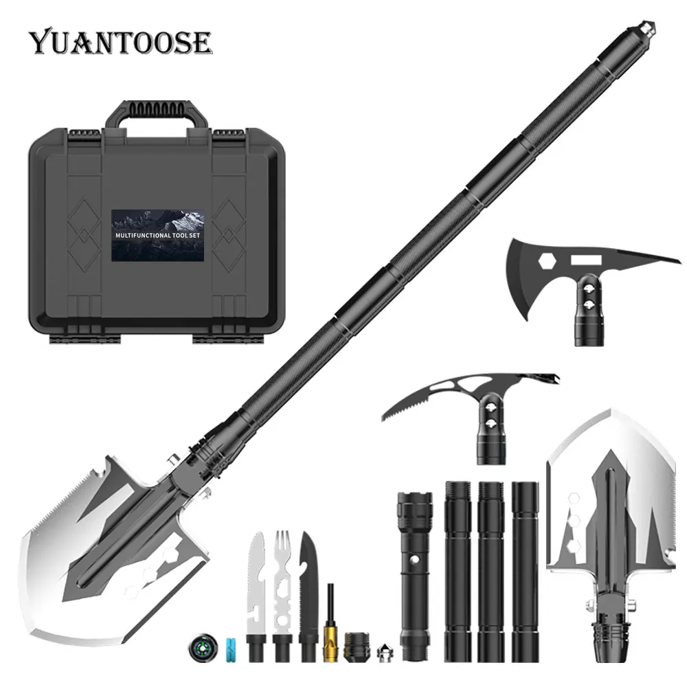 Multifunctional-Shovel-Outdoor-Survival-Spade-Axe-Hoe-Garden-Fold ...