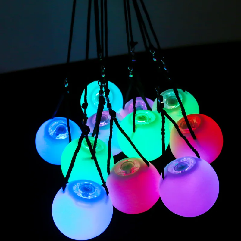 Belly Dance Balls Rgb Glow Led Poi Thrown Balls For Belly Dance Hand ...