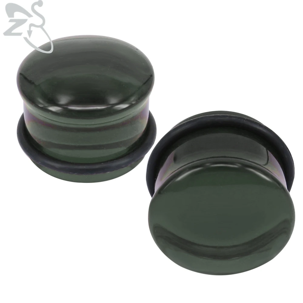 ZS-5-16MM-I-Pair-Punk-Clear-Green-Tunnels-Plugs-Men-Women-Transparent ...
