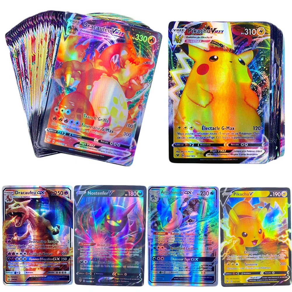 300 pièces Version française carte Pokemon avec 100 tag team 200 G x ...