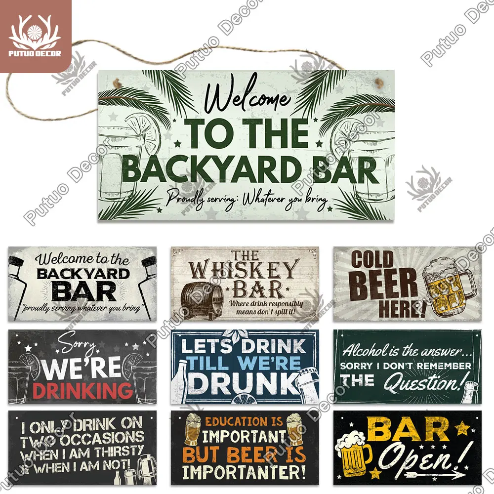 Putuo-Decor-Bar-Signs-Wooden-Plaque-Summer-Beer-Plaques-for-Wall-Decor ...