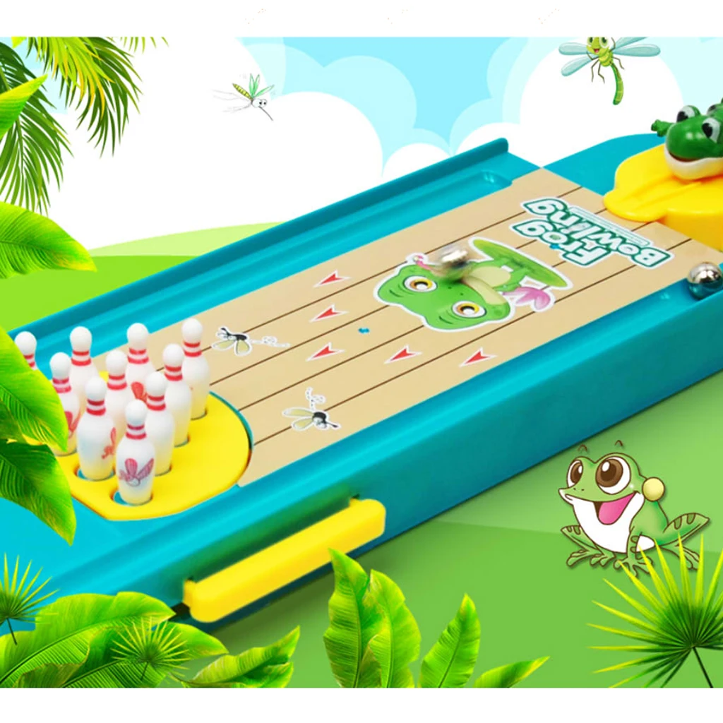 Mini Desktop Bowling Game Home Office Desk Toy For Kids And Adults ...