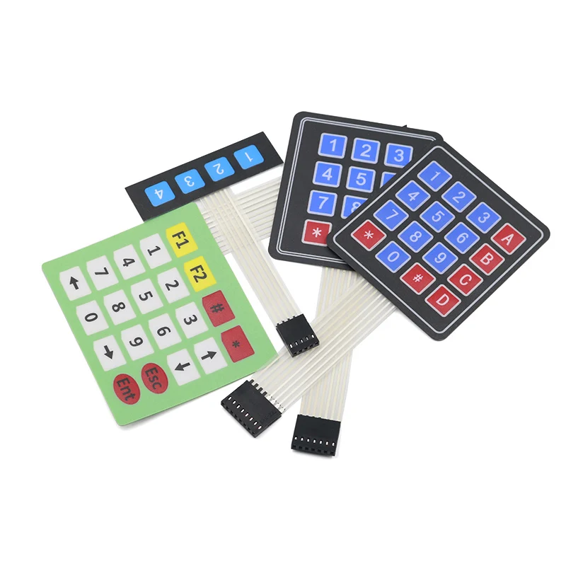 Nouveau 4 12 16 20 clé 4*4 clavier à Membrane 1x4 3x4 4x4 4*5 clavier ...