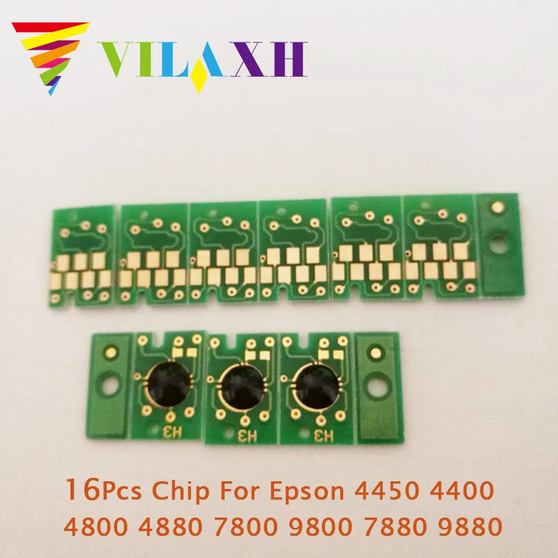 Vilaxh-16Pcs-Cartridge-Chip-For-Epson-4450-4400-4800-4880-7800-9800 ...