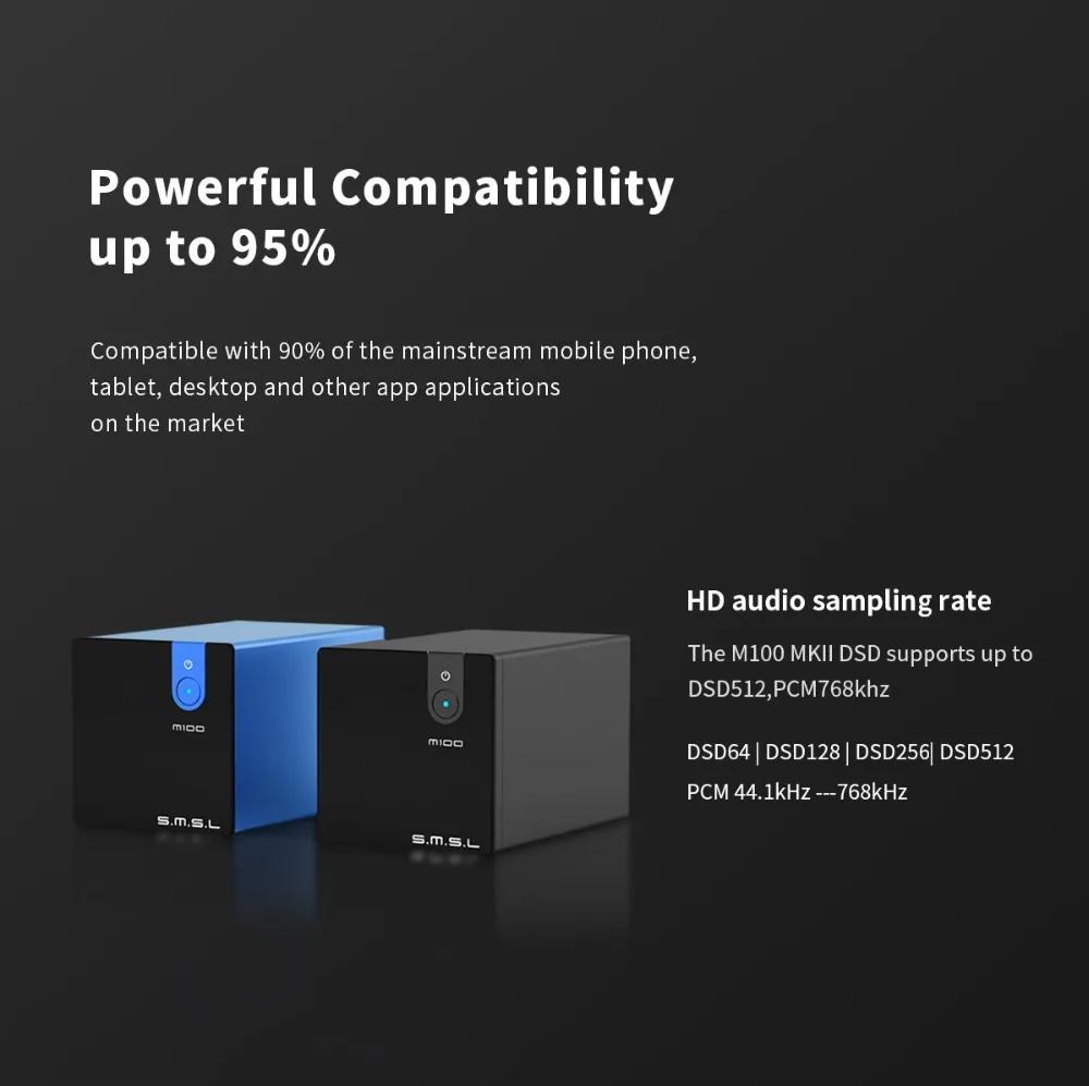 SMSL M100 MKII+SMSL SP100 HIFI Dac Decoder TUBE Headphone Amplifier