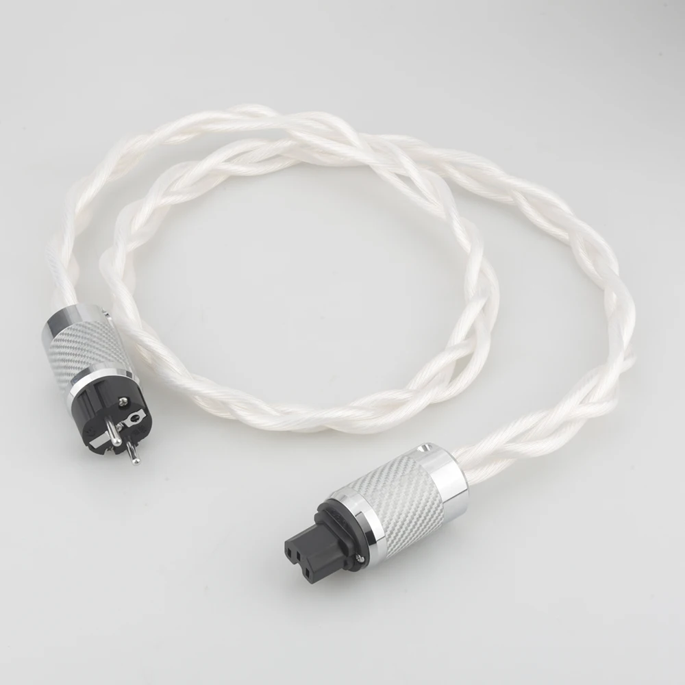 HiFi silver Power cable 5N OCC single US/EU/AU AC Audiophile audio ...