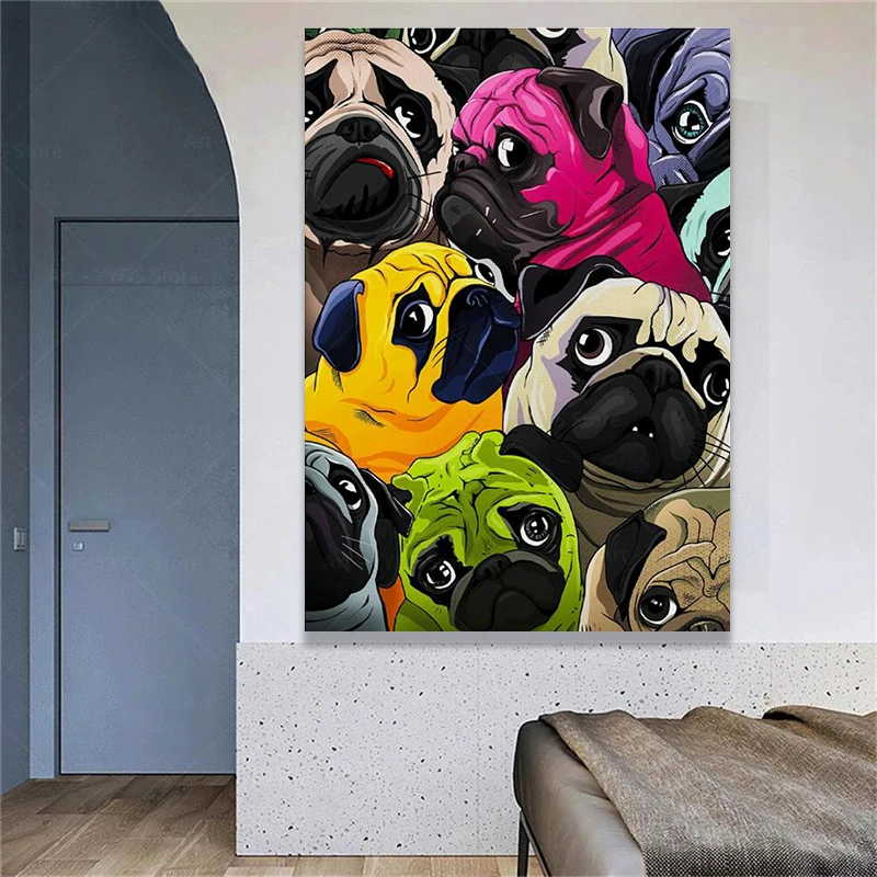 dogs Animal paintings murals Wall Decals & Murals Home & Living Home ...