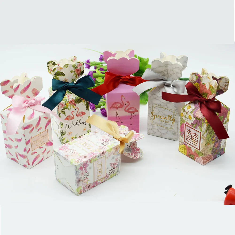 New Multicolor Fishtail Paper Candy Box Wedding Favors Gift Boxes With ...