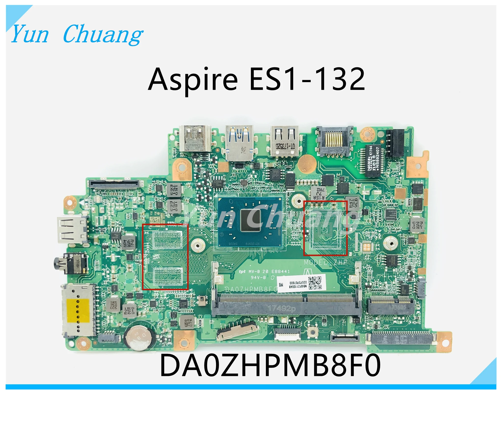 DA0ZHPMB8F0 For Acer Aspire ES1-132 Laptop motherboard DA0ZHPMB8F0 REV:F mainboard with N3540 ...