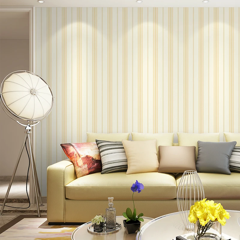 Modern Kagit Duvar Wall Papers Home Decor Vertical Strip Wallpaper Roll ...