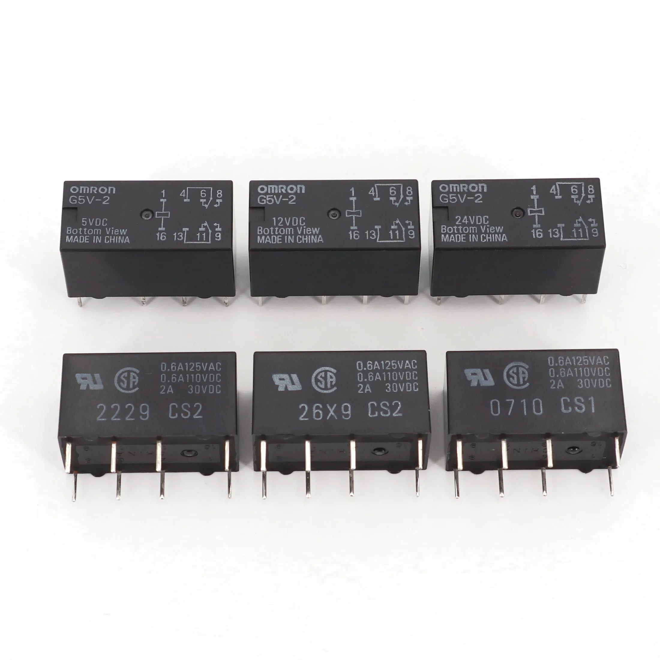 10Pcs-Original-G5V-2-DC5V-12V-24V-DPDT-8-Pin-PCB-Mount-Mini-Signal ...